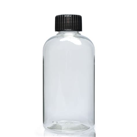 250ml Plastic Boston Bottle With Screw Cap Ideon Co Uk