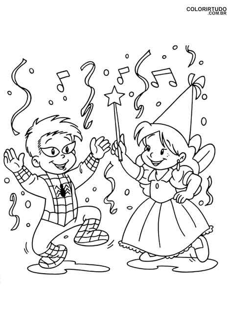 Desenhos De Carnaval Para Colorir E Imprimir Menino Fantasia Homem