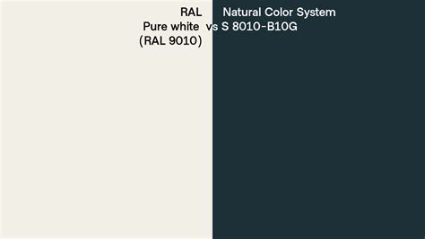 Ral Pure White Ral Vs Natural Color System S B G Side By