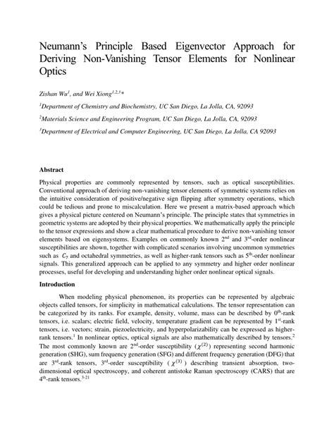 pdf neumann s principle based eigenvector approach for deriving non vanishing tensor elements