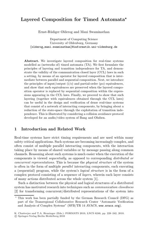 pdf layered composition for timed automata
