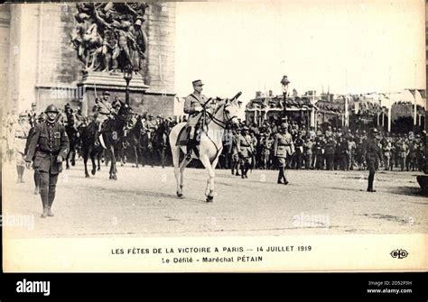 Les Fêtes de la Victoire à Paris 14 Juillet 1919 Défilé Maréchal
