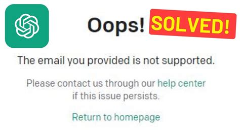 How To Fix The Email You Provided Is Not Supported In ChatGPT YouTube