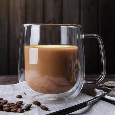 Double Coffee Mugs Clear Coffee Mugs Glass Tea Cups Glass Coffee Mugs