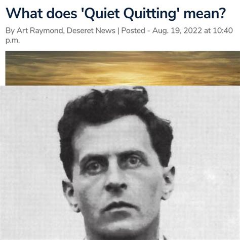 An Old Photo Of A Man With The Caption What Does Quiet Quiting Mean