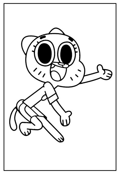 Desenho Do Gumball Para Colorir BRAINCP