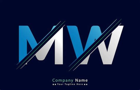 Diseño de la ilustración de la plantilla del logotipo de la letra MW