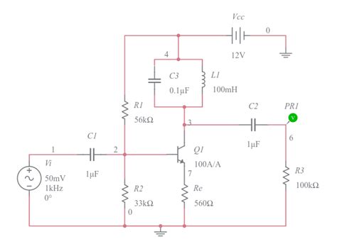 Copy Of Single Tuned Amplifier Multisim Live