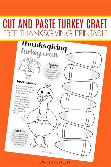Turkey Craft Template Printable For Preschool