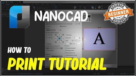 NanoCAD How To Print Tutorial YouTube