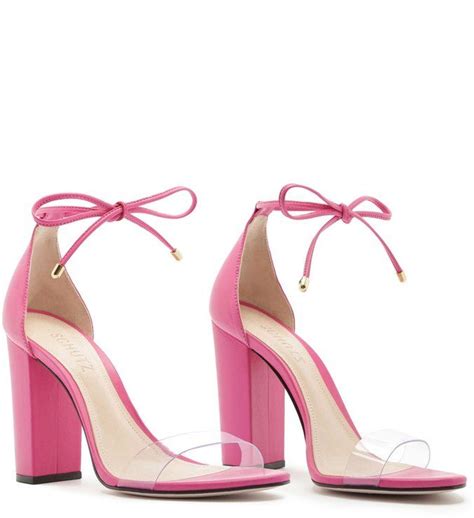 Sandália Salto Vinil Glossy Pink Sandálias sensuais Saltos Saltos