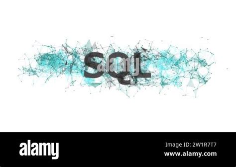 sql database concept with colorful plexus design software technology looped animation online