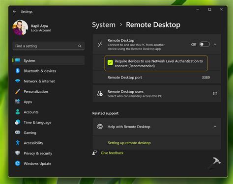 Fix An Internal Error Has Occurred For Remote Desktop Connection