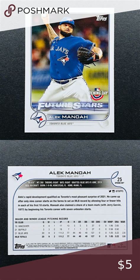 Alek Manoah 2022 Topps Opening Day 25 Opening Day Toronto Blue