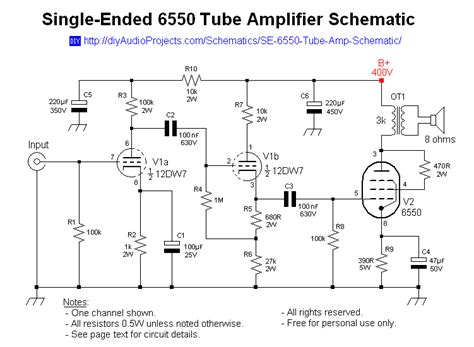 Guitar Amplifier Schematics And Plans