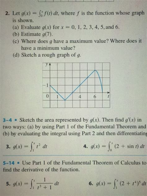 solved 2 let g x f t dt where f is the function whose