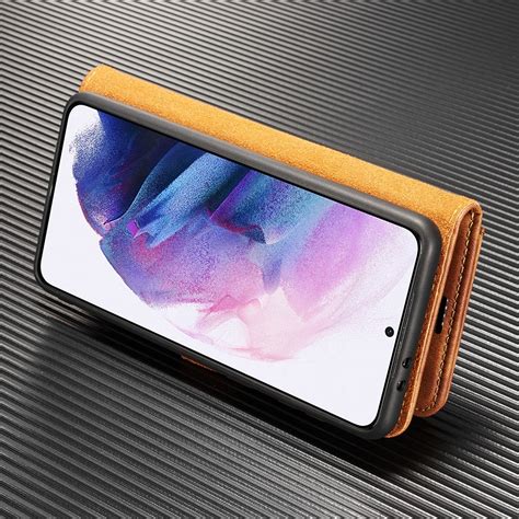 DG MING 2 in 1 Fodral för Samsung Galaxy S21 Plus 5G Brun