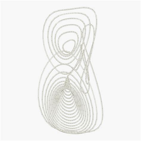 Lorenz Strange Attractor 3D Model 15 Obj Free3D