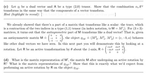 solved problem 9 1 tensors and transformations in this