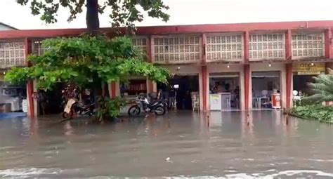 Chuva forte e maré alta provocam alagamentos no Grande Recife
