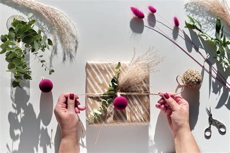 Décorations écologiques Papier D emballage Artisanal Recyclé Herbe