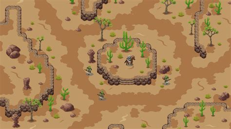 Desert Top Down Pixel Art Tileset By Sanctumpixel