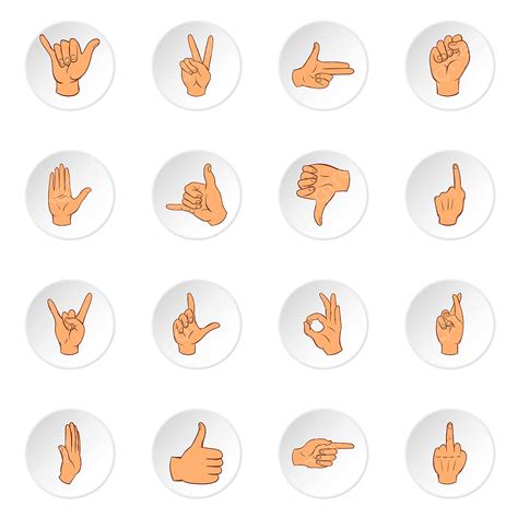 Hand Gestures Clipart Transparent PNG Hd Hand Gesture Icons Cartoon