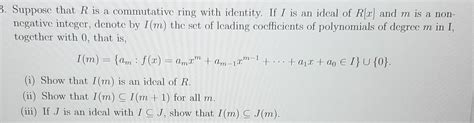 solved suppose that r is a commutative ring with identity