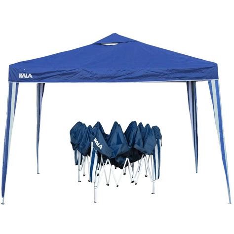 Tenda Gazebo Dobravel Articulado Aluminio 3X3M Azul Kala Loja De