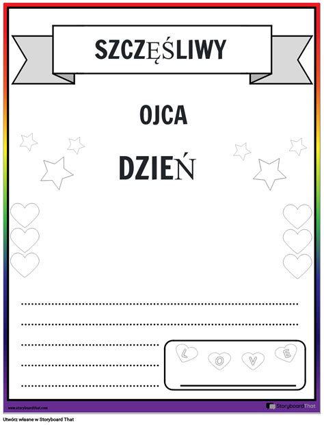Arkusz Do Kolorowania Z Okazji Dnia Ojca Storyboard