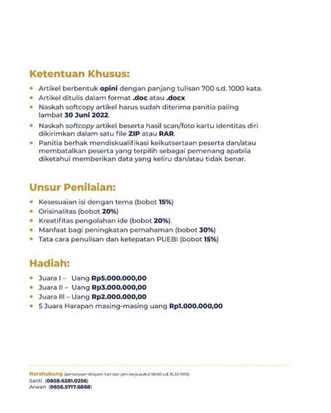 PajakKitaUntukKita On Twitter Nah Ada Ketentuan Khusus Dalam Lomba