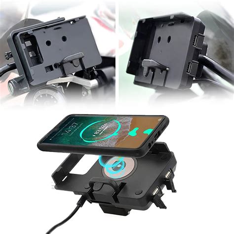 Soporte de teléfono móvil R1200GS GPS Cargador rápido inalámbrico USB