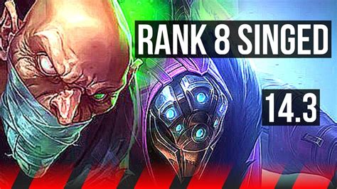 SINGED Vs JAX TOP Rank 8 Singed 7 4 18 300 Games KR Master