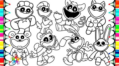 Smiling Critters 2D Vs 3D Part 2 New Coloring Pages Coloring Poppy