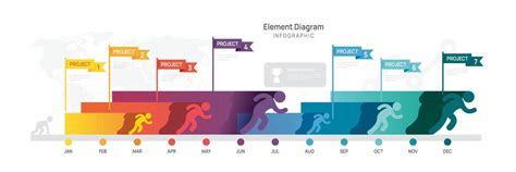 Infographic Template For Business Months Modern Timeline Element