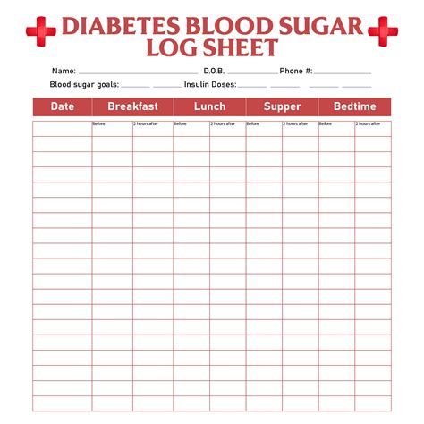 Free Printable Blood Glucose Log