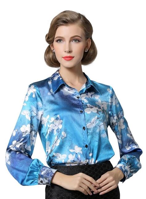 Blue Green Satin Blouse Greymoon