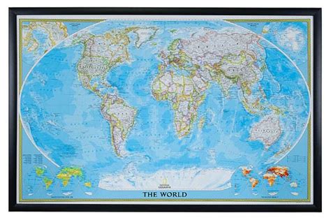 National Geographic World Map With Pins PELAJARAN