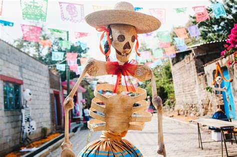 Catrina Mexicana Para El Día De Los Muertos Exhibida Durante La