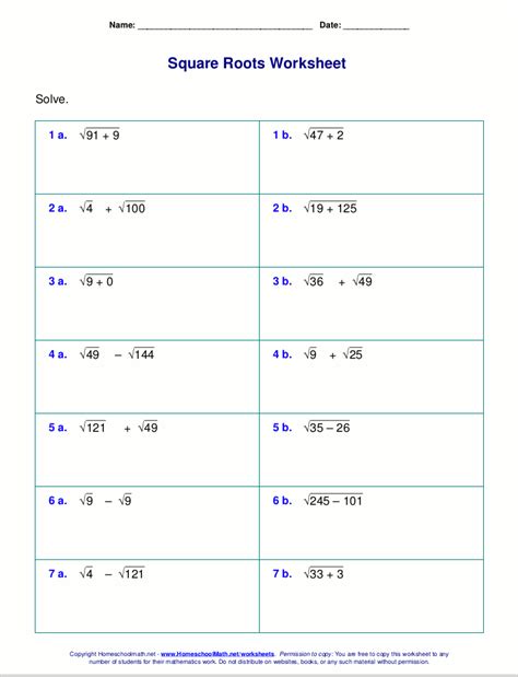 Cube Roots And Square Roots Worksheet Cube Roots Root Worksh