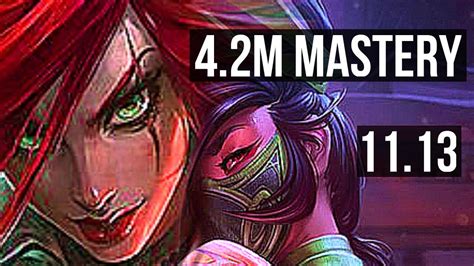 KATARINA Vs AKALI MID 4 2M Mastery Quadra 1900 Games Legendary