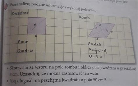 Przeanalizuj Podane Informace I Wykona Polecenia Skorzystaj Ze Wzoru