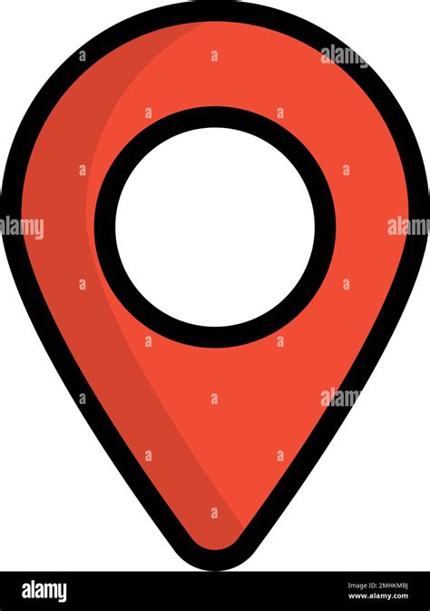 Flat Design Map Pin Icon Map Location And Gps Sign Editable Vector