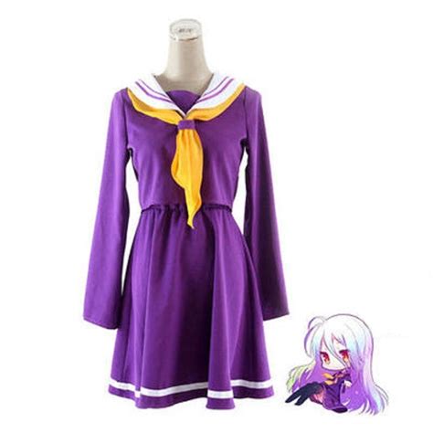 Anime No Game Life Cosplay Shiro JK Japonês Menina Uniforme Da Festa