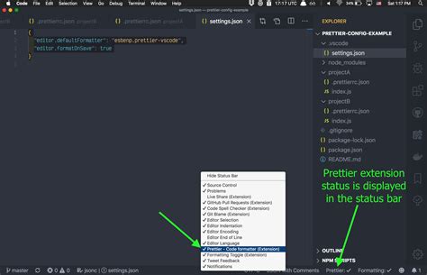 Как настроить prettier vs code