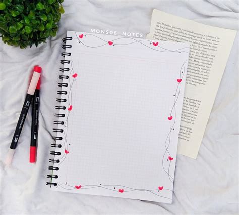 Margen de san Valentín Marcos del cuaderno de notas Margenes
