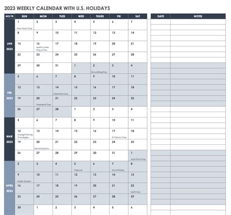 Free Blank Calendar Templates Smartsheet