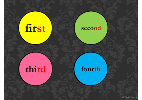Ordinal Number Position English ESL Powerpoints