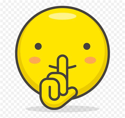 Shushing Face Emoji Clipart Happy Smiley Shush Emoticon Free