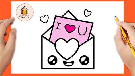 Jak narysować kartkę walentynkową kawaii Łatwe rysunki YouTube